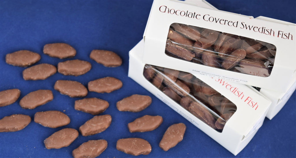 Chocolate Covered Swedish Fish – Len Libby Candies