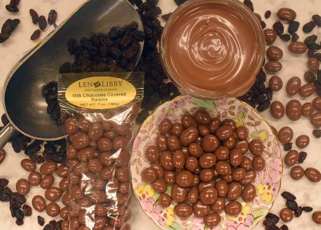 Chocolate Covered Raisins – Len Libby Candies